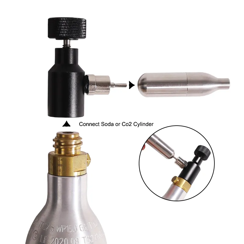 Quick Charge Gas Cylinder Fill Station Sma Adapter For Sodastream, Soda ...
