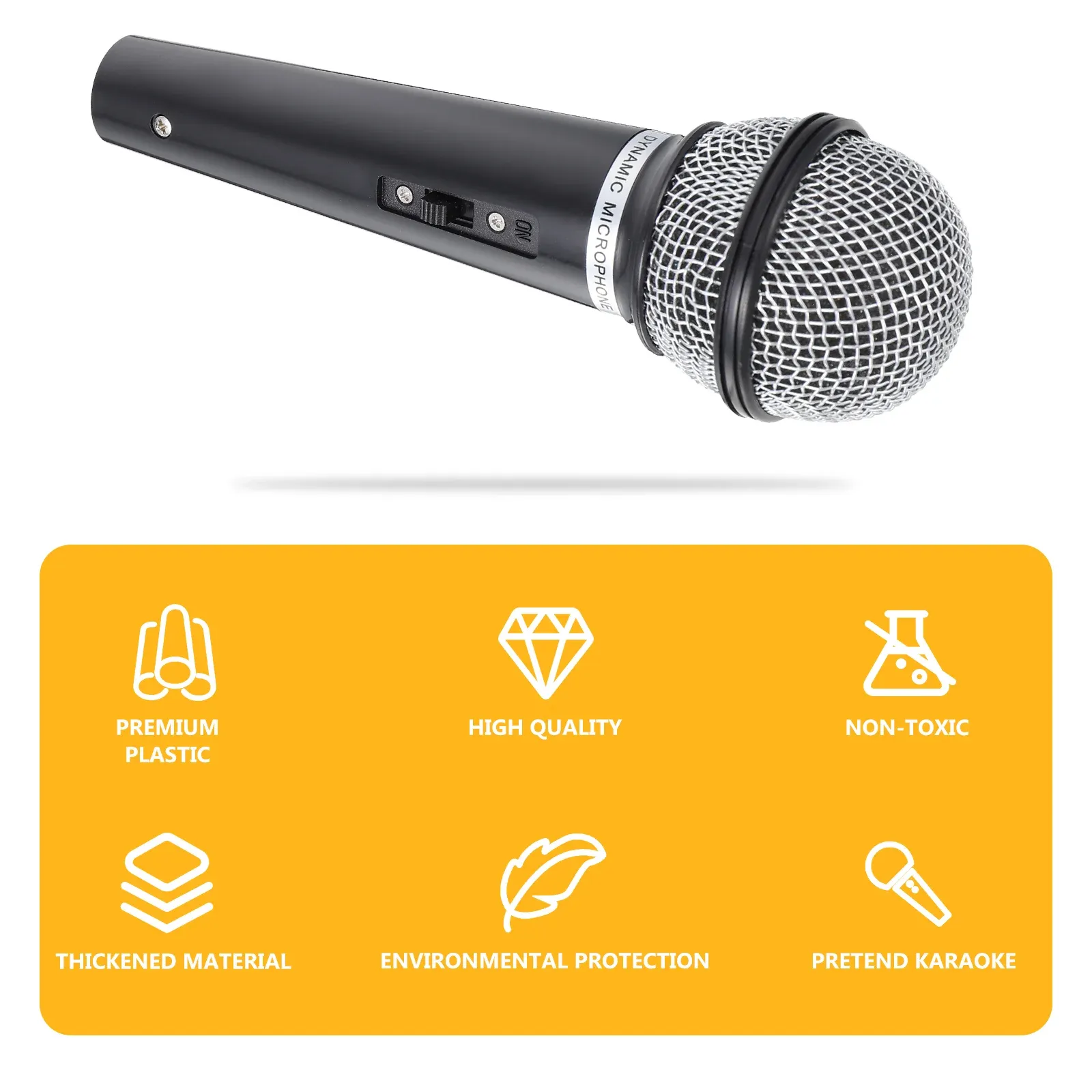 Funeral Memorial Container Kids Fake Microphone Toy - Plastic Pretend ...