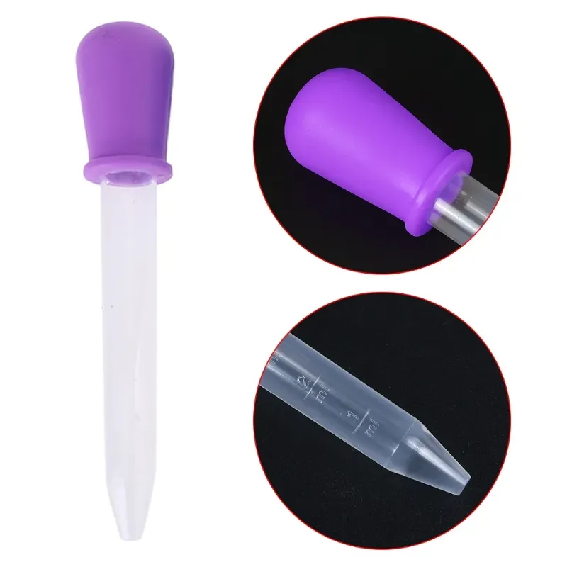 Small Pipettes Set: 10 Silicone & Plastic Liquid Droppers For Kitchen ...