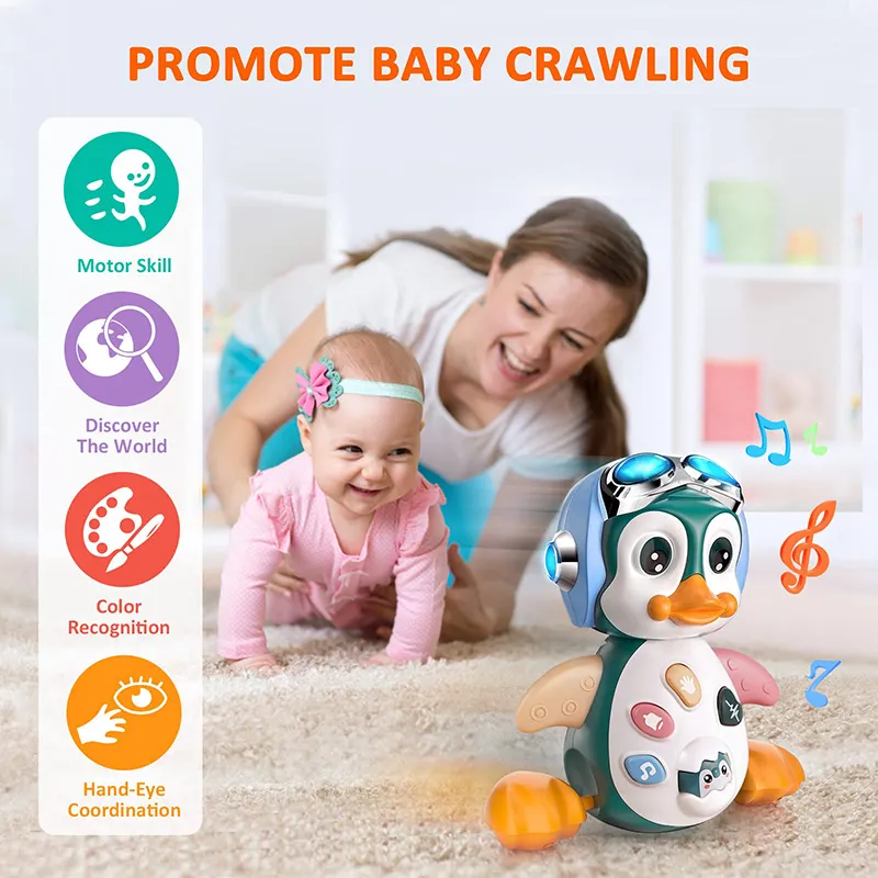 DHgate.com:Musical Penguin Crawling Toy: Interactive Infant Walker for ...