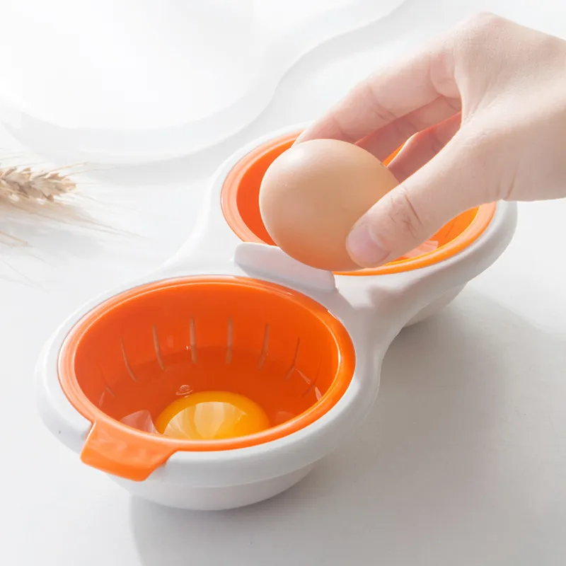 Creative Draining Egg Boiler | Double Cup Food-Grade Egg Poacher ...
