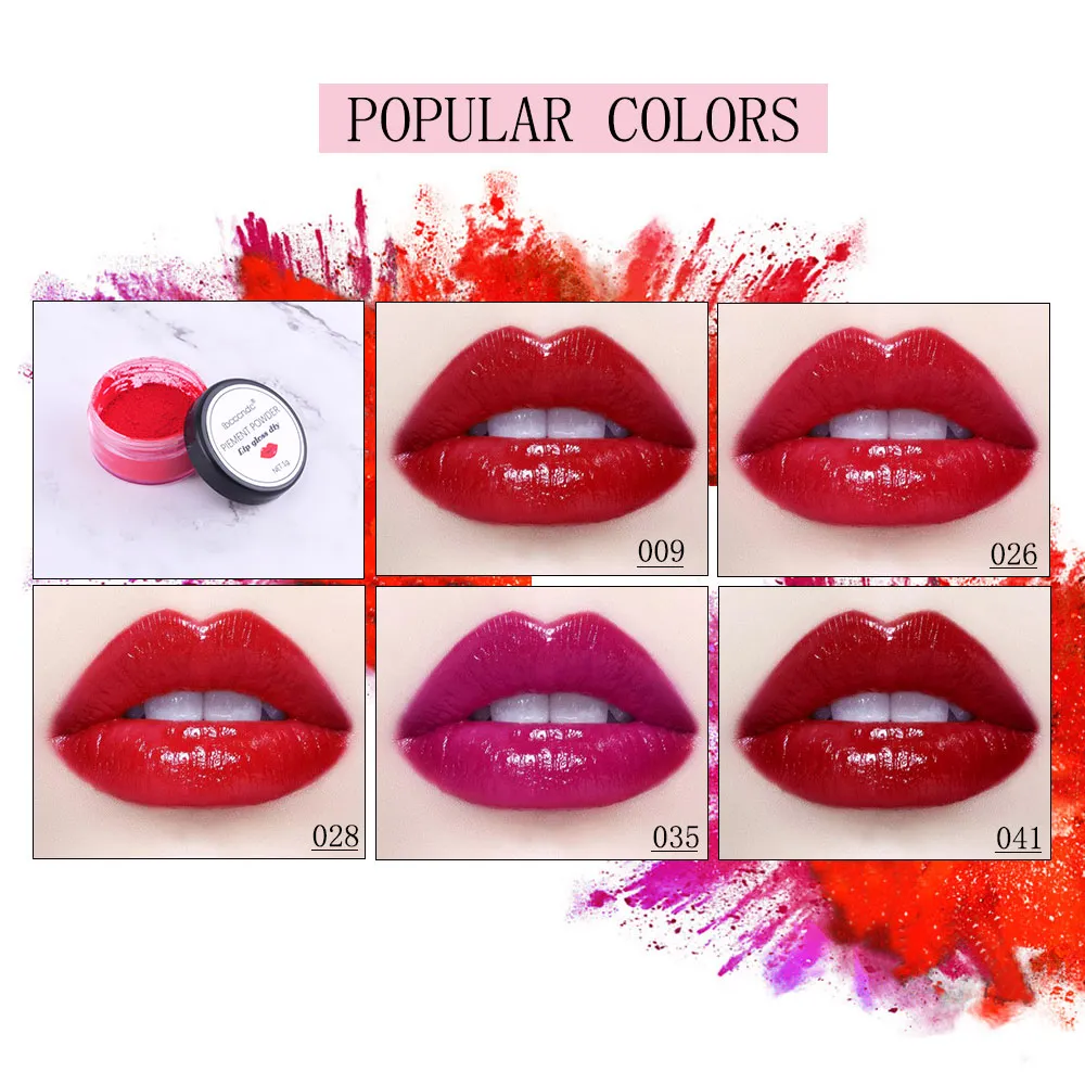 DHgate.com:Vibrant DIY Lip Gloss Pigment Powder Set - 38-65 Colors for ...