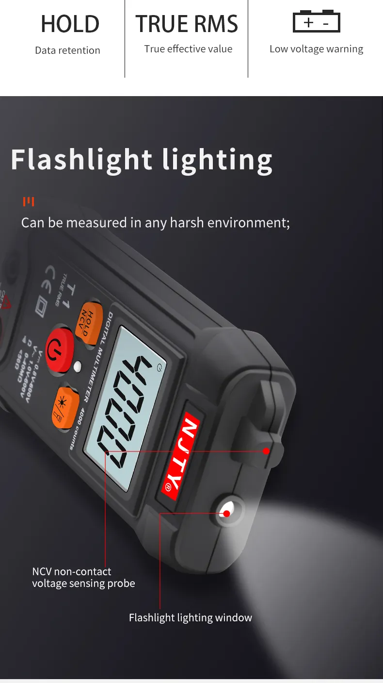 Wholesale Digital Multimeter Handheld Auto AC/DC Ammeter Voltage Tester ...