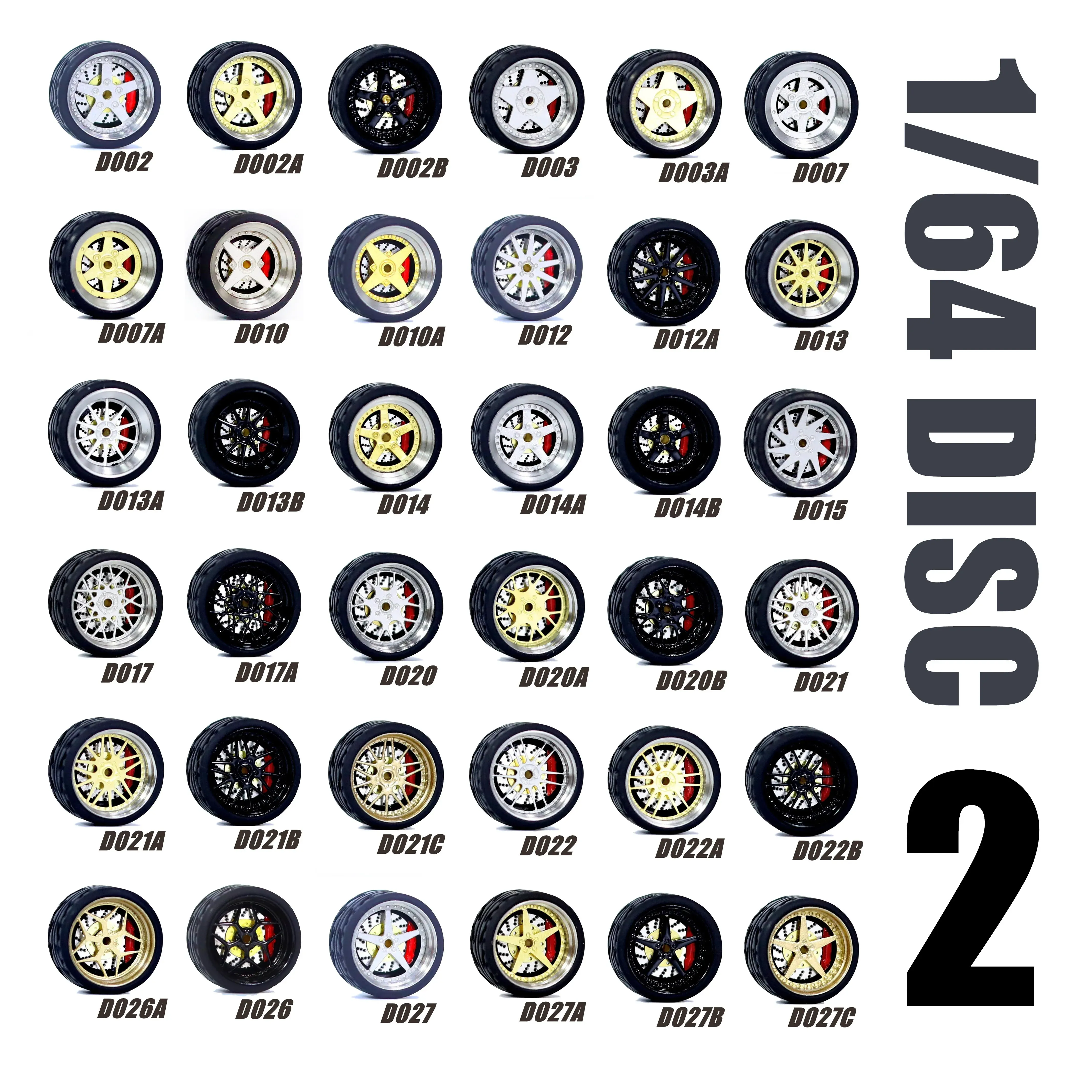 DHgate.com:1/64 Scale Model Car Upgrade Kit: 4x Detailed Alloy Wheel ...