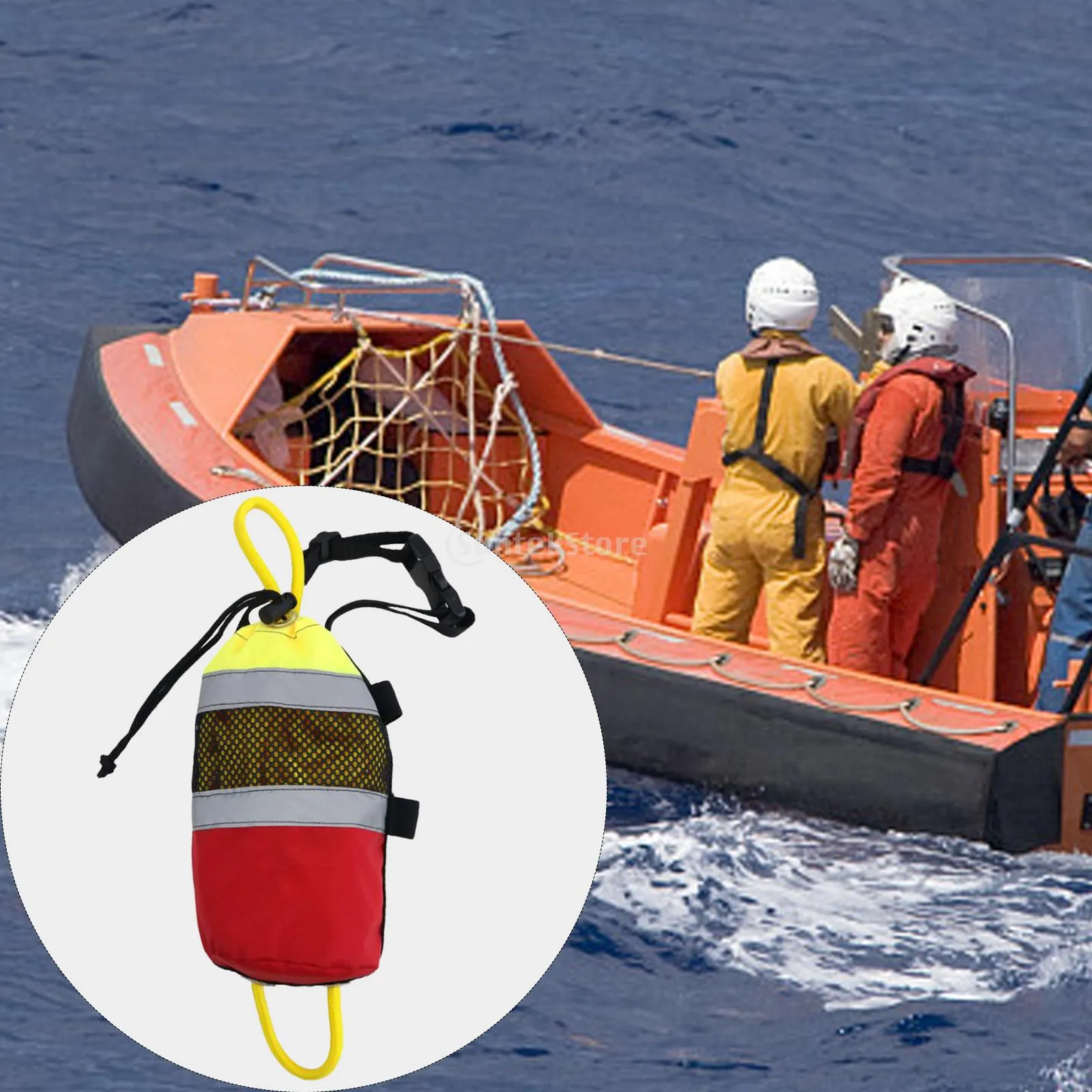 High Visibility Floating Rescue Throw Rope Durable Polypropylene Water ...