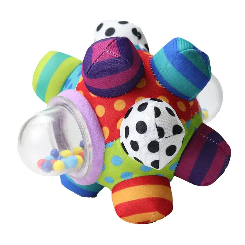Toddlers Sensory Bell Toys Bumpy Ball Rattles for Infant Brain ...