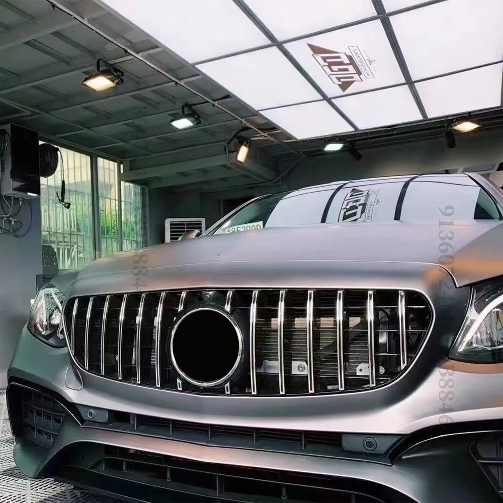 Diamond Front Mesh Hood Grill Grille For Mercedes W213 C238 A238 E E200 E260 E300 2023 Sport GT ...