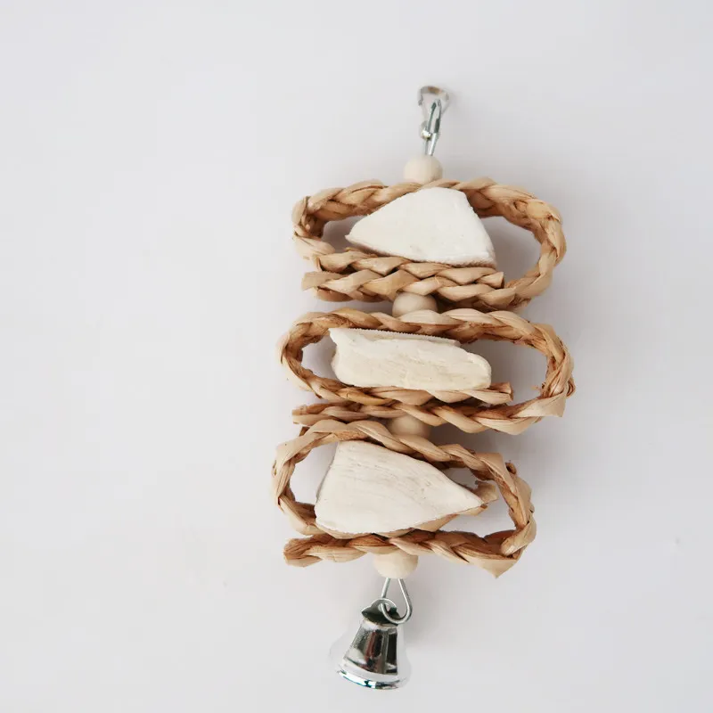 Bird Parrot Hanging Chew Toys with Ink Fish Bone Calcium Supplement for ...