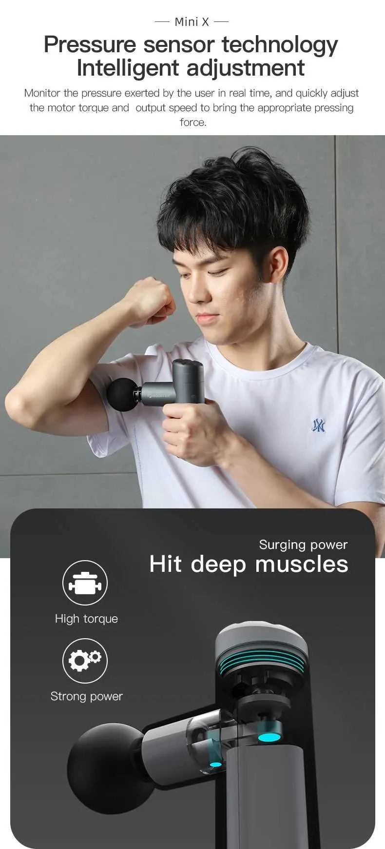 Mini Massage Gun - Portable Electric Massager for Neck, Back & Body ...