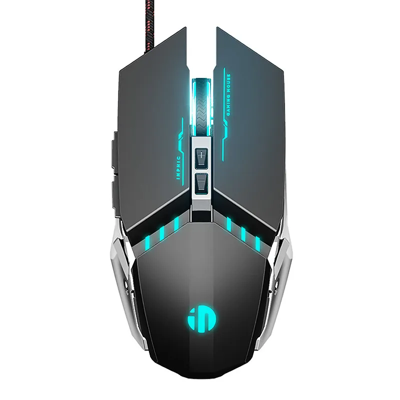 Inphic PW2 Gaming Mouse: Adjustable Wired Silent Mouse With Colorful ...