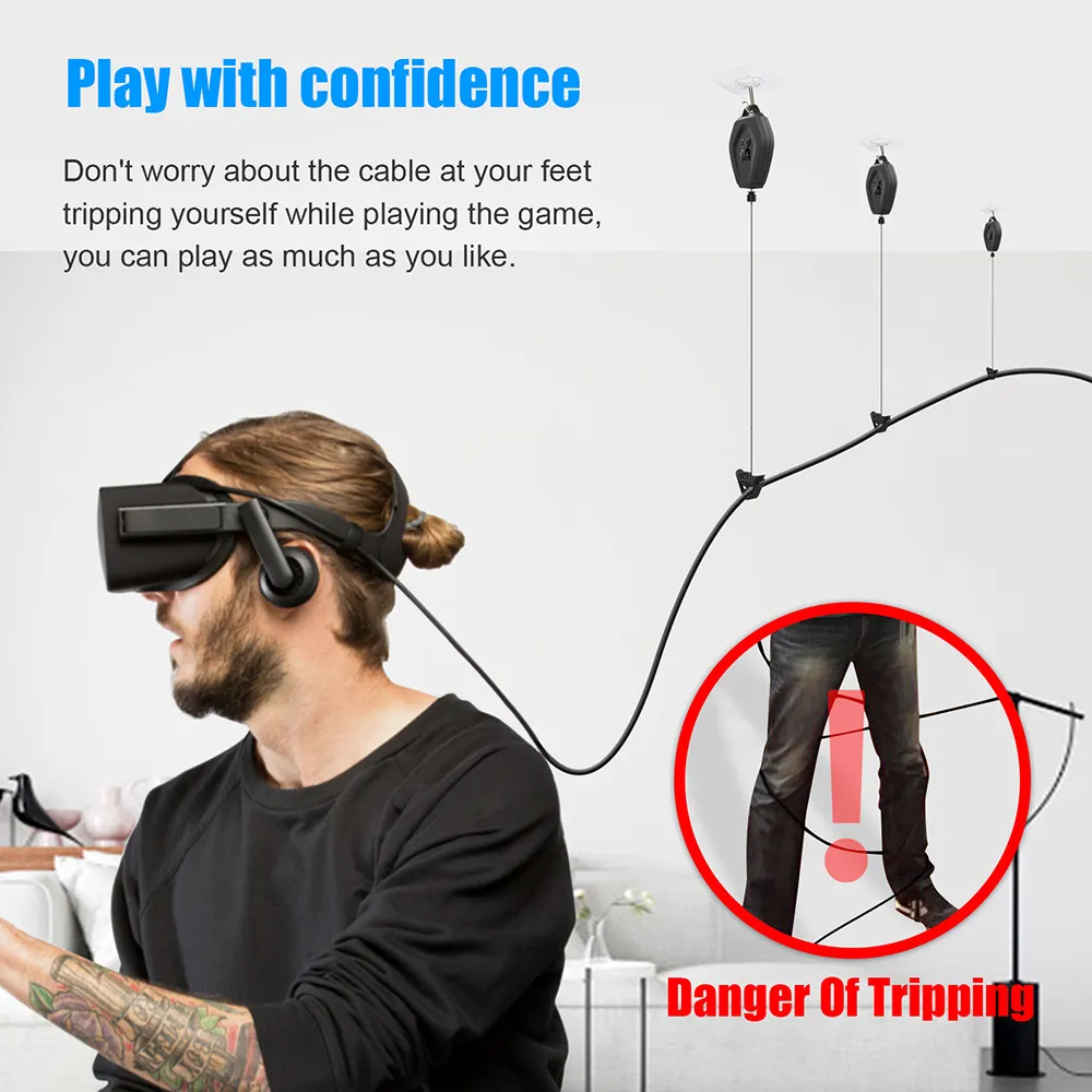 DHgate.com:Retractable VR Cable Management System - Ceiling Pulley for ...