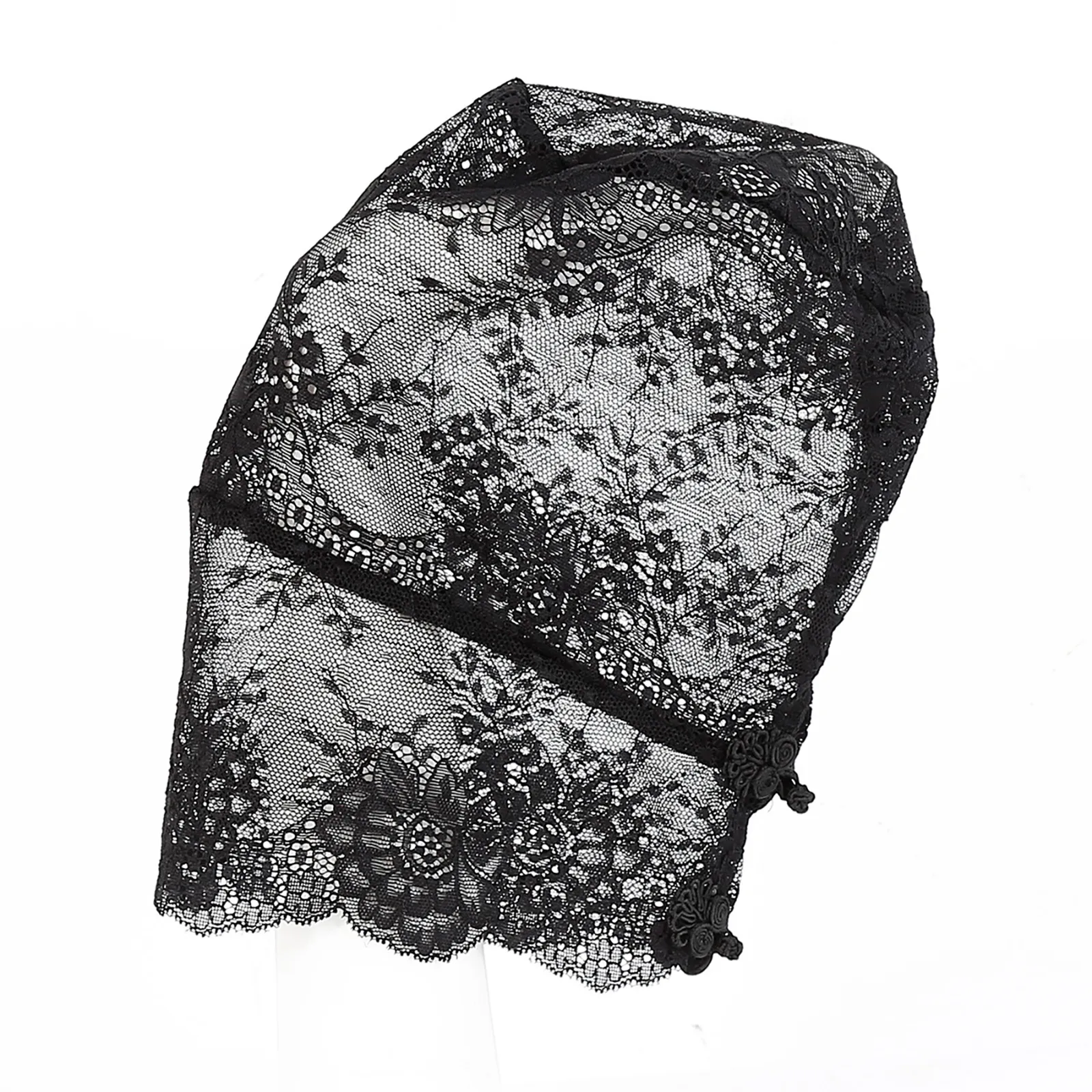 Black Lace Masquerade Mask - Unisex Full Face Lace Mask for Parties ...