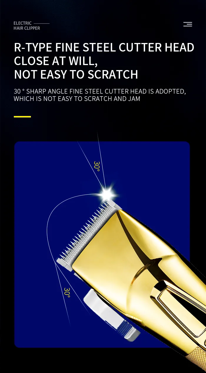 Kemei Professional Metal Electric Hair Clipper for Men Rechargeable ...
