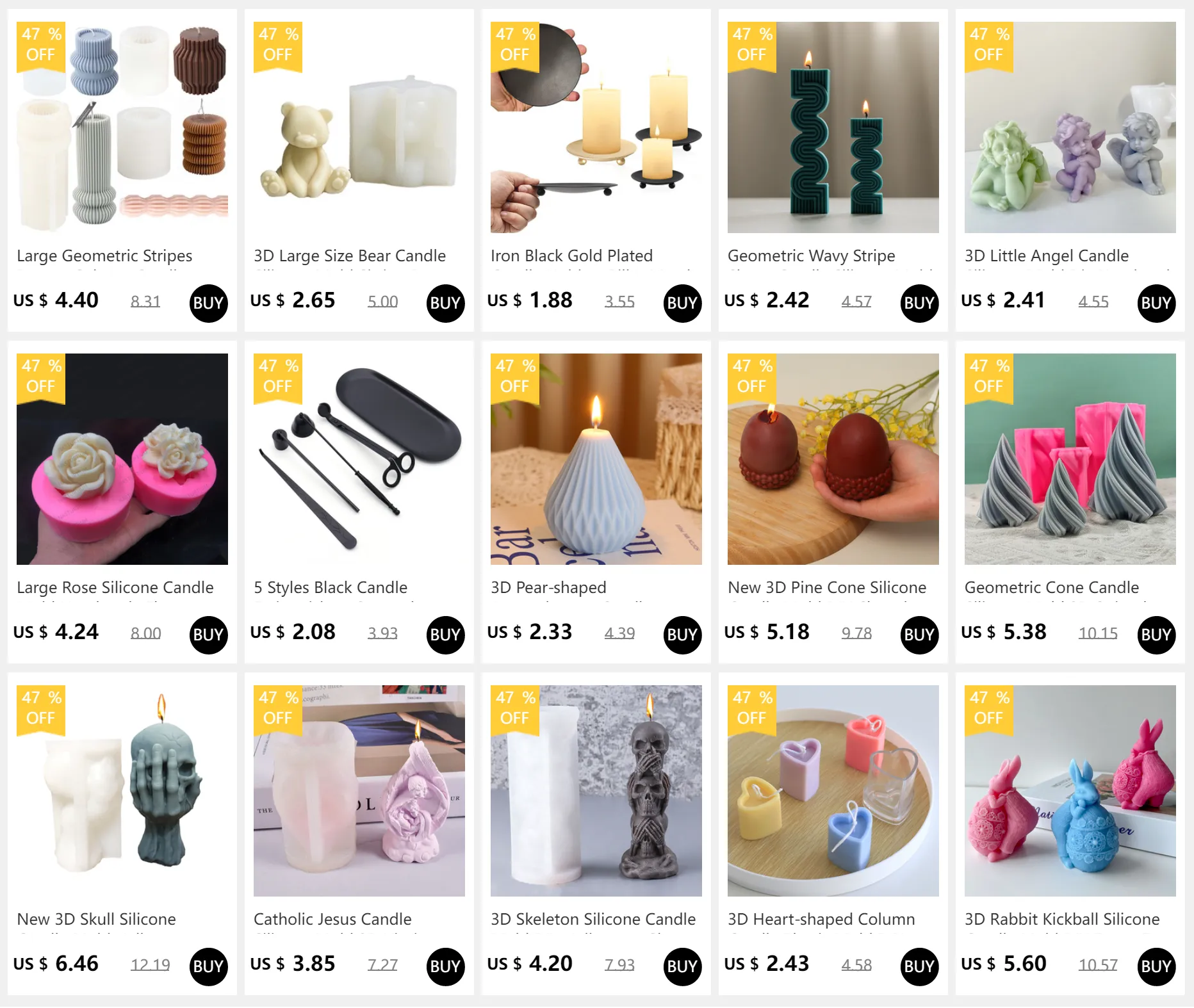 Handmade Flower Silicone Soap Molds For Chocolate Cake And Baking Set Of 4 DIY 3D Paper Mache ...