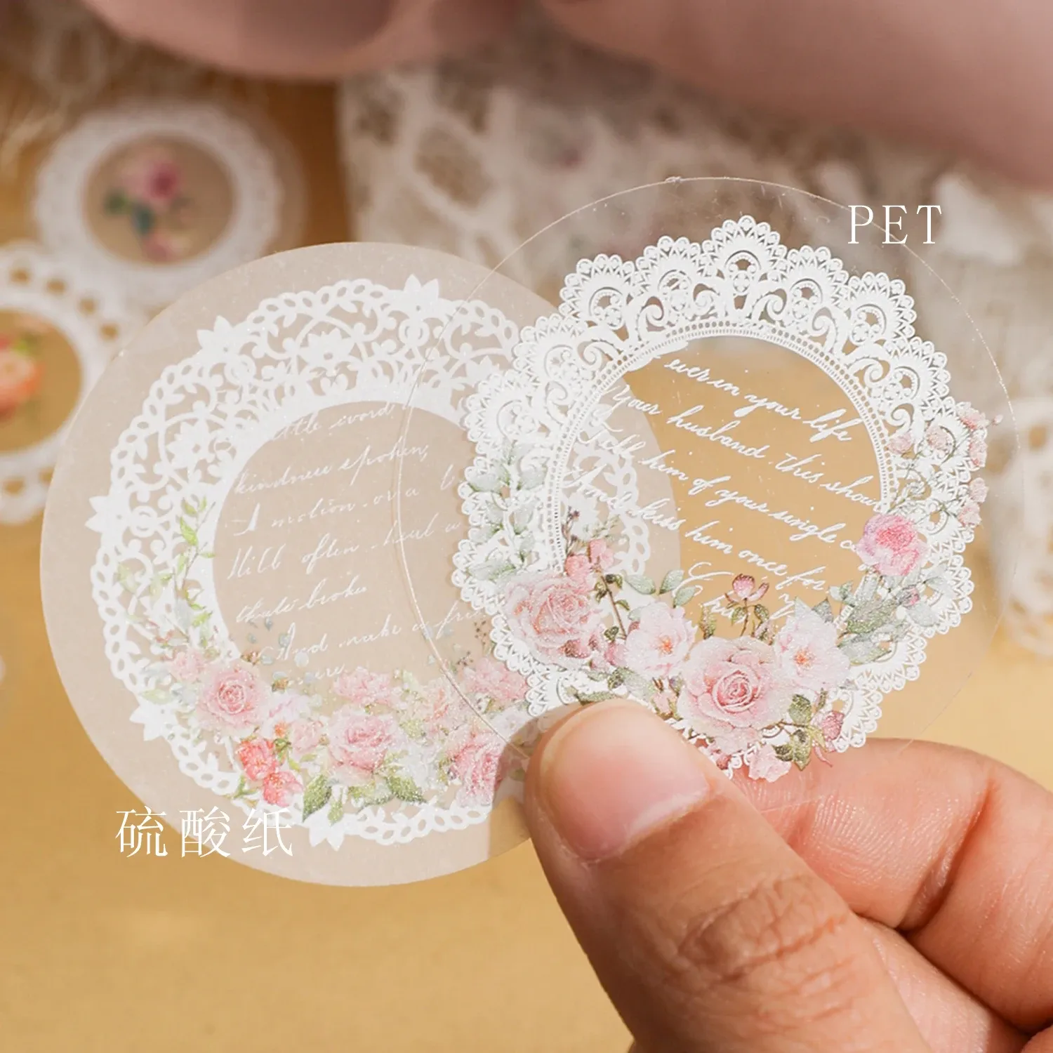 Transparent Lace Stickers - Perfect for DIY Scrapbooking & Journaling ...