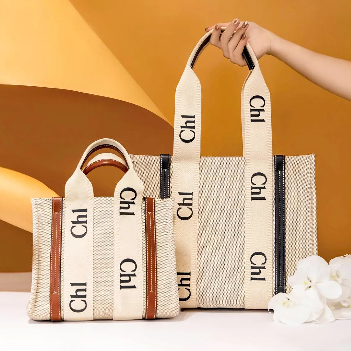 Wooden Luxury Canvas Tote Bag For Women And Men Designer Shopping, City ...