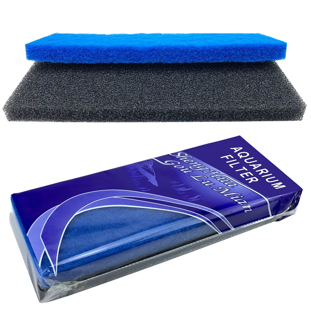 2pk Cuttable Bio Sponge Sheets Coarse Aquarium Filter Foam Media Pad ...