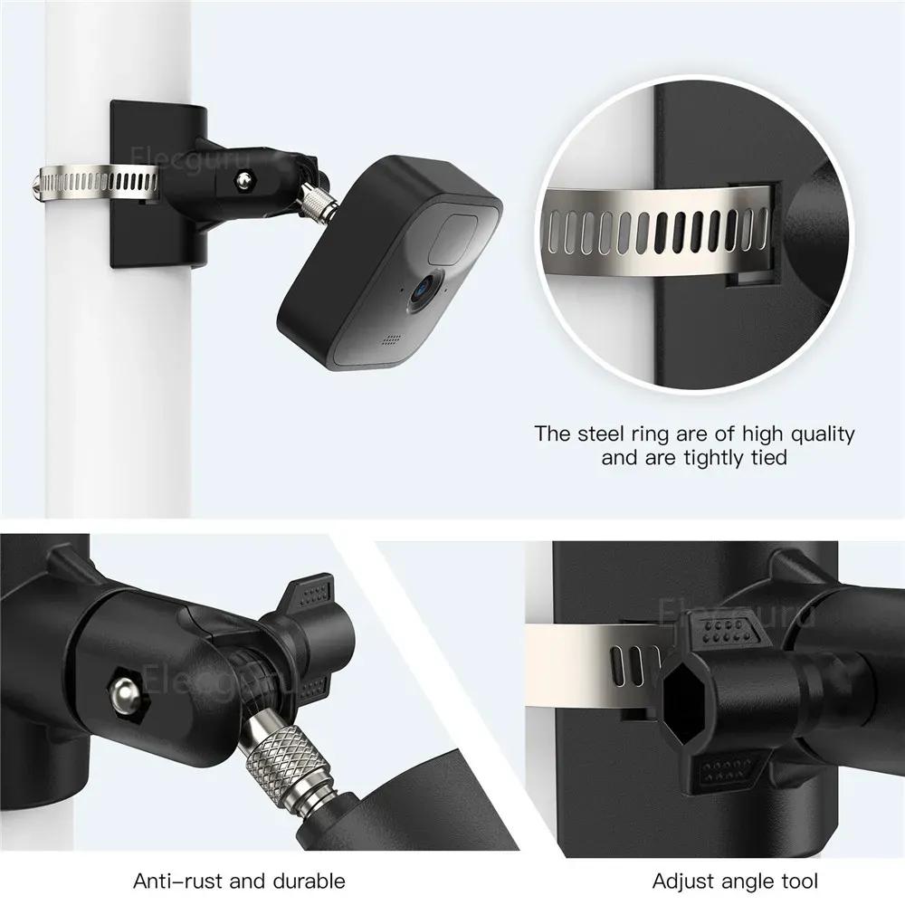 Dash Cam Mounting Bracket Steel Pipe Clamp With 1/4 Screw, PVC Pipe ...