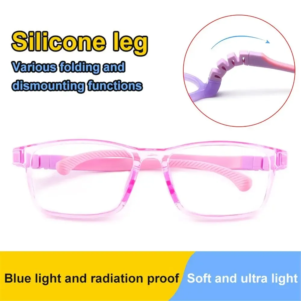 DHgate.com:Kids Ultralight Silicone Square Glasses | Transparent ...