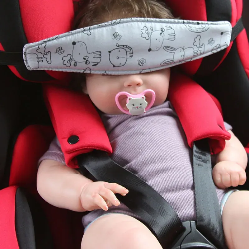 Baby Head Support Adjustable Sleep Safety Pillow with Head Band Strap ...