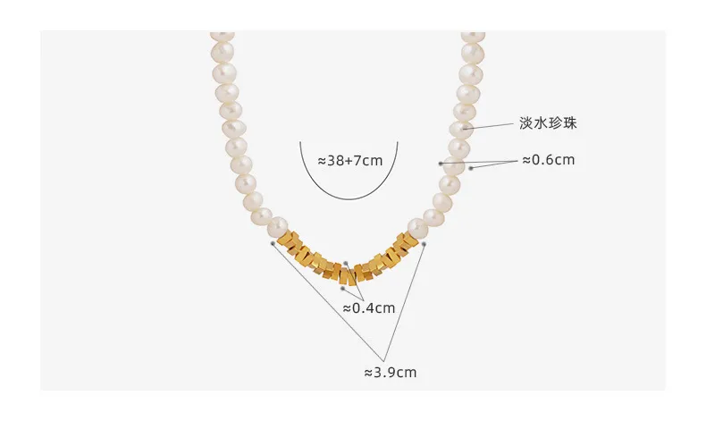 Minimal Triangle Pendant Necklace with Freshwater Pearl on Gold Collar ...