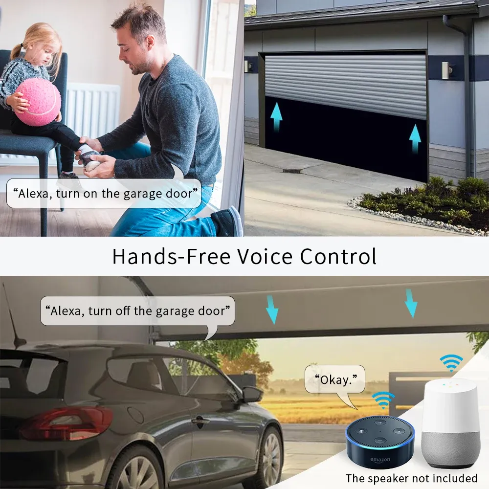 Smart WiFi Garage Door Opener & Gate Controller with Voice Control ...