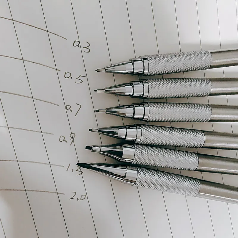 2B HB Metal Mechanical pencil drawing of pencil with...