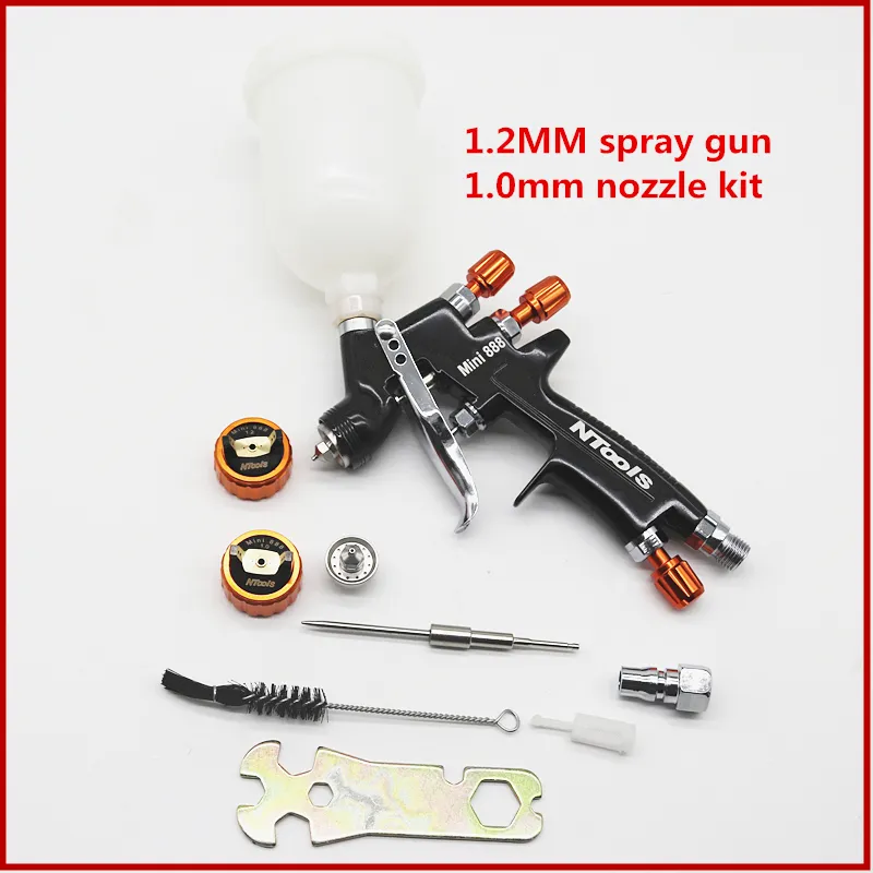 1.2MM Spray Gun 1.0MM Nozzle Kit 400CC/250CC Tank Air... From Dh4402004 ...