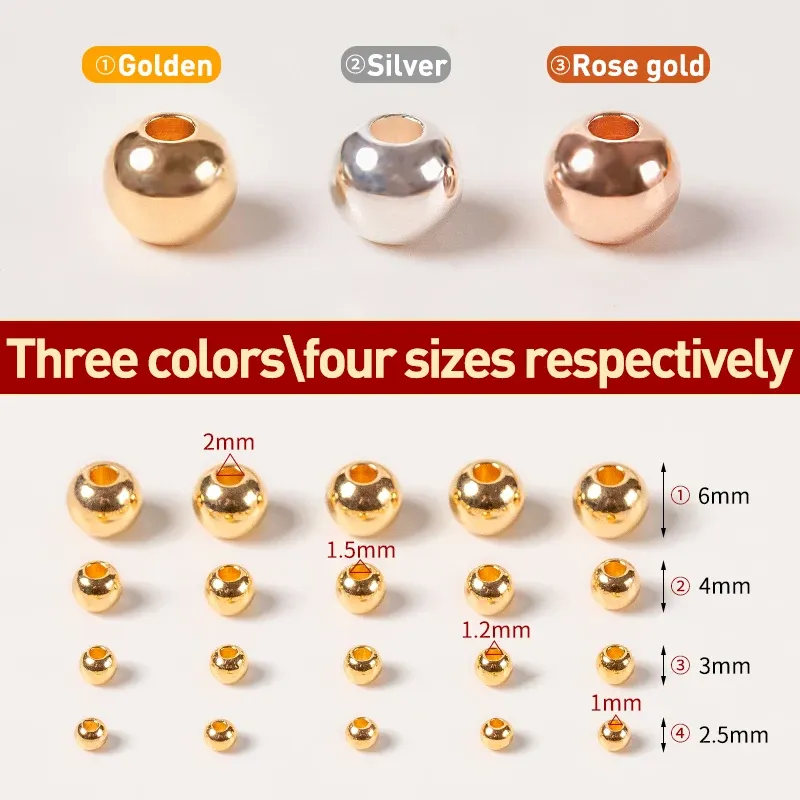 18K Gold Plated Copper Alloy Spacer Beads for DIY Jewelry Making from ...