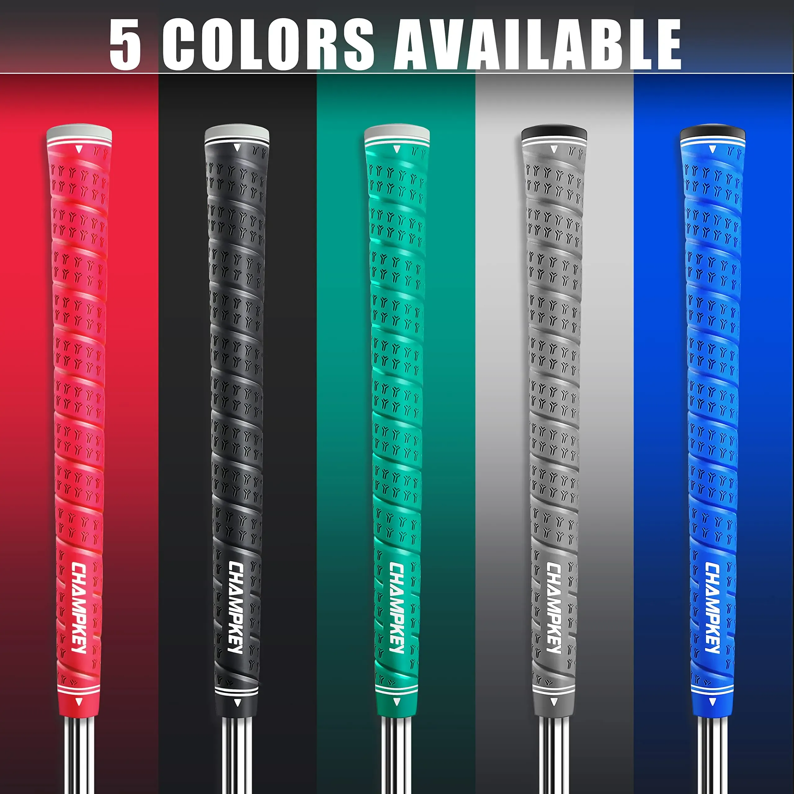 Midsize Rubber Golf Grips - 13/10 Pack, Multi-Color Choice, Grip Tape ...