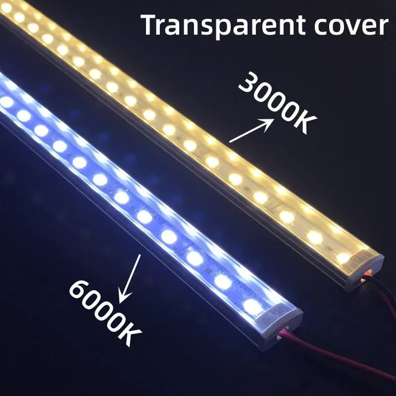 LED Aluminum Profile 1m 16W for SMD5730 72 LEDs 12VDC Flat V/U Profile ...