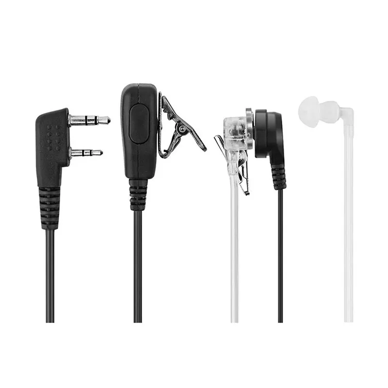 Walkie Talkie Earpiece With Mic Acoustic Air Tube Headset, 2 Pin ...