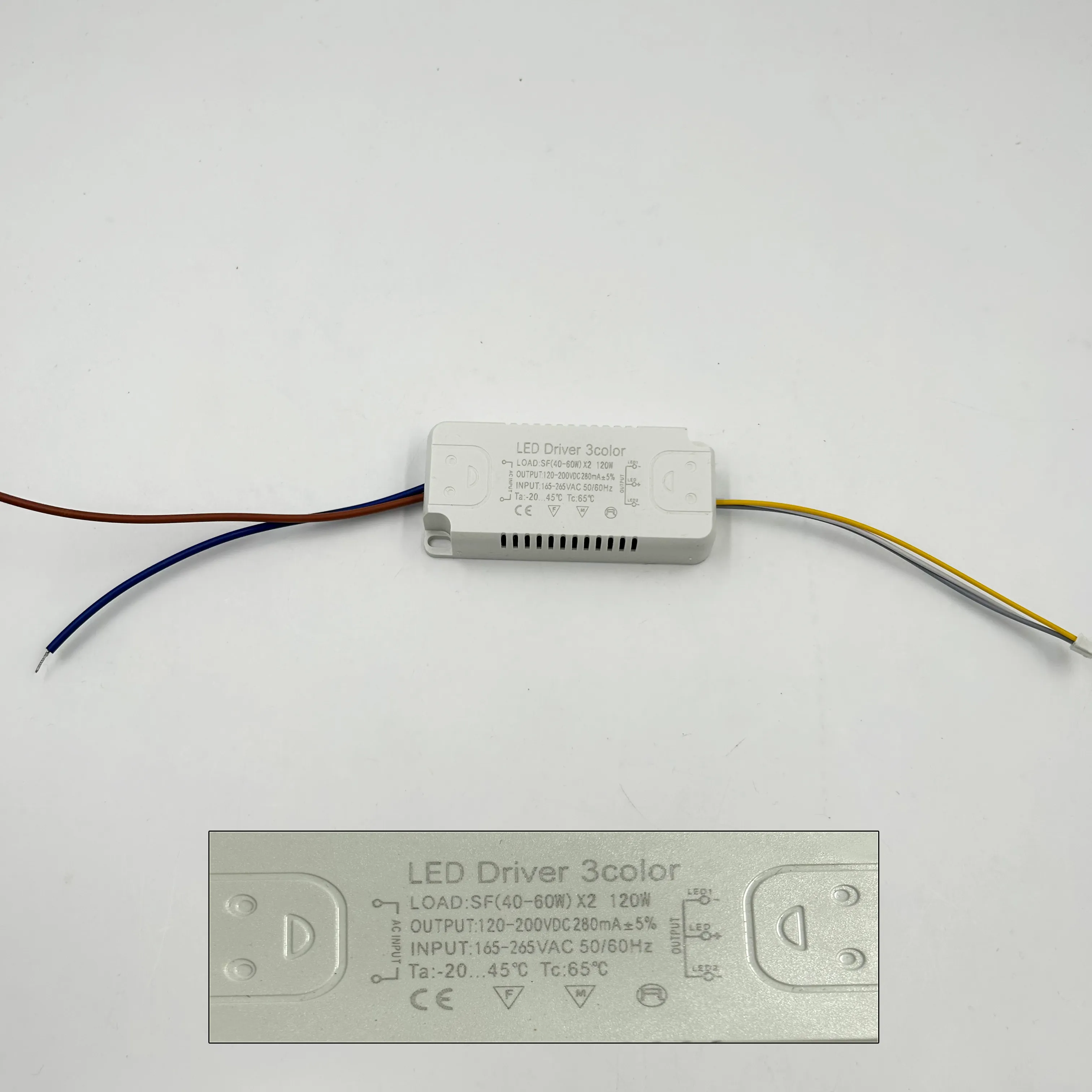 Led Power Supply Adapter With Safe Plastic Shell: 3-Color, Non ...