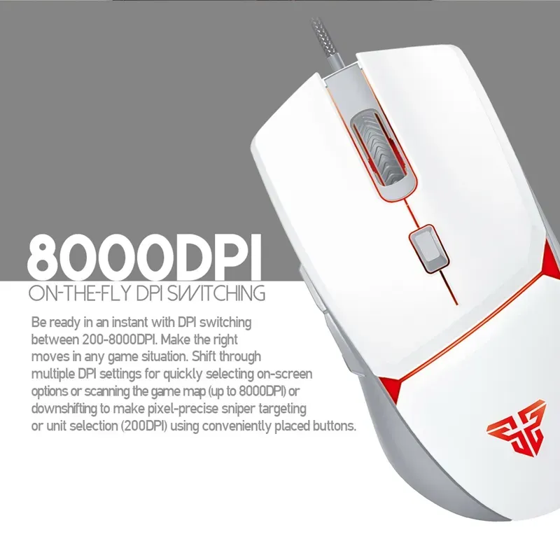 Ergonomic RGB Gaming Mouse, 8000 DPI, Adjustable, Wired USB - Shop Now ...
