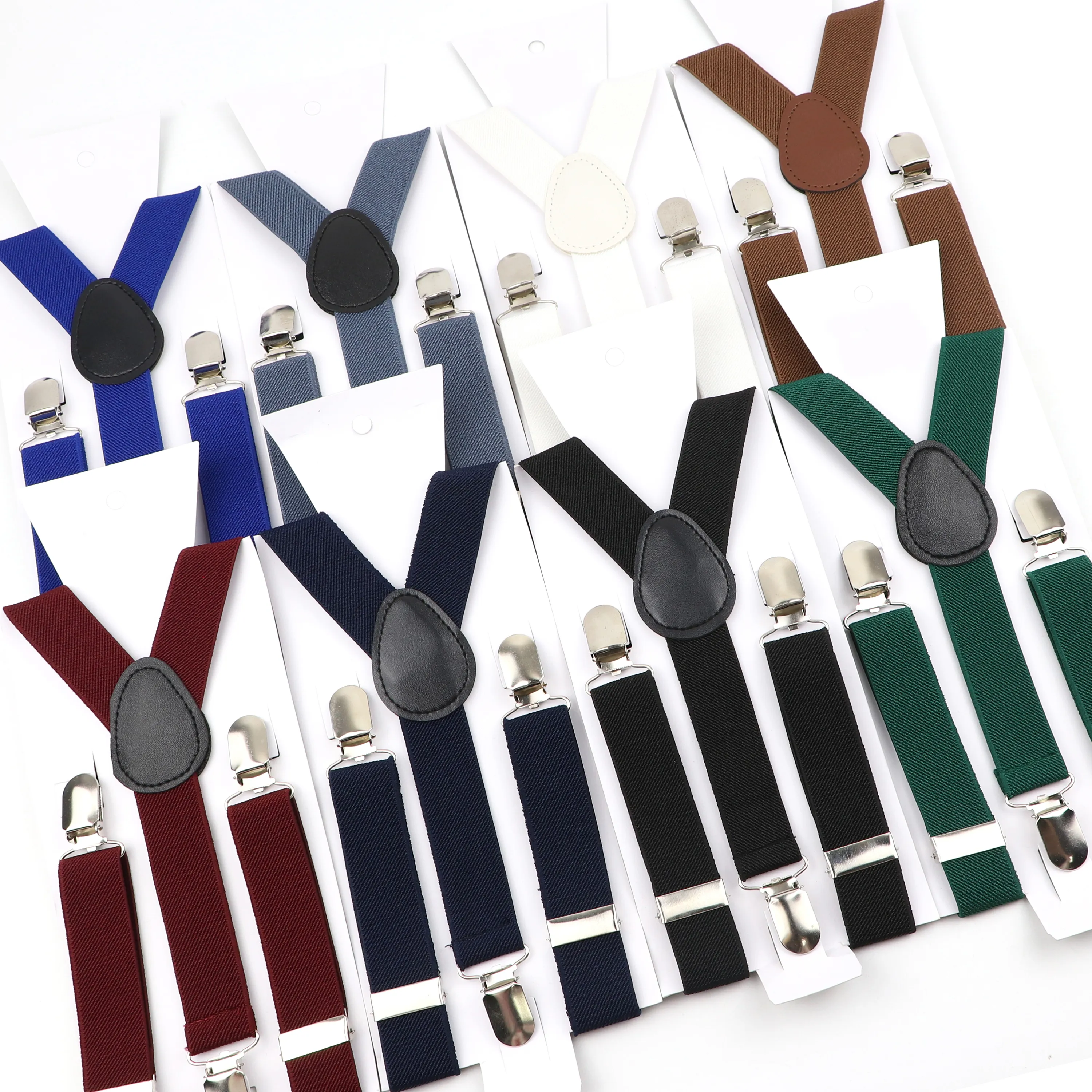 Kids Classic Elastic Leather Suspenders for Boys and Girls, Adjustable ...