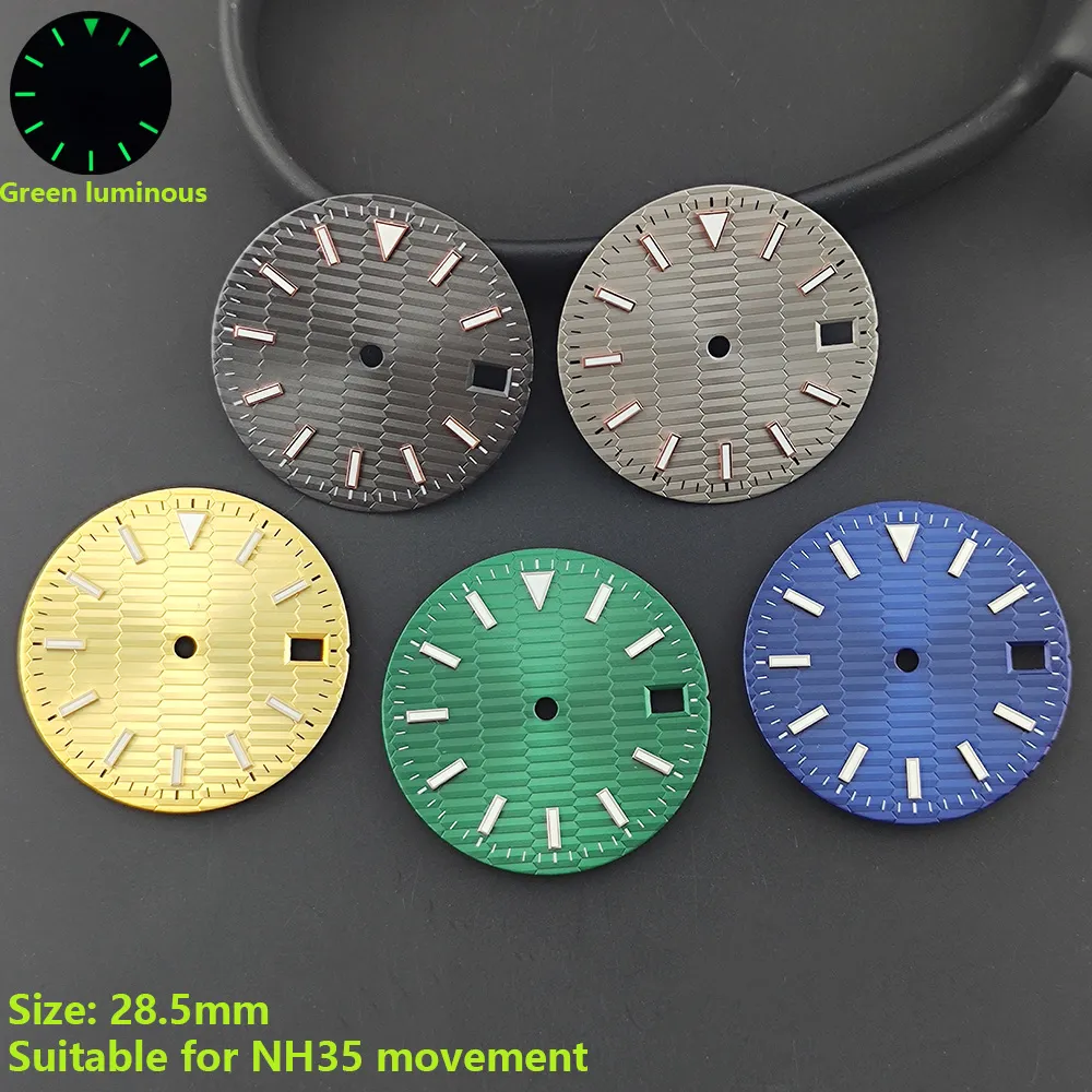 NH35 NH36 Watch Dial Insert, 28.5mm Green Luminous Watch Face Part for ...