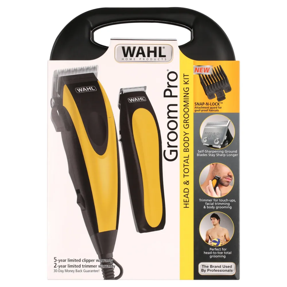 Barber-Grade Corded Hair Clippers - Head & Body, Yellow/Black from ...