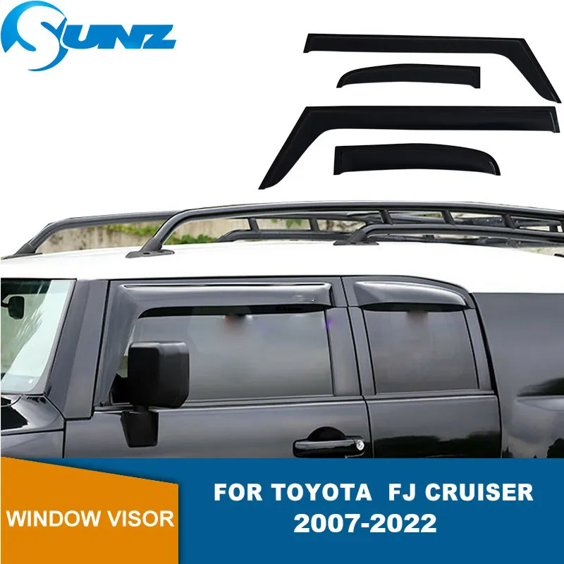 Toyota FJ Cruiser Window Fonsors Sun Rain Guards 2007 2024 Acrylic ...