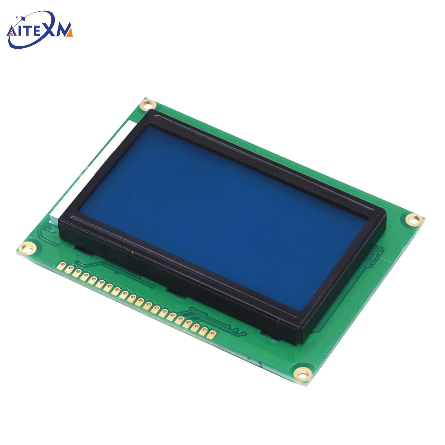 5V Blue Backlit LCD Module: 128x64 DOTS STN Graphic Display Parallel ...