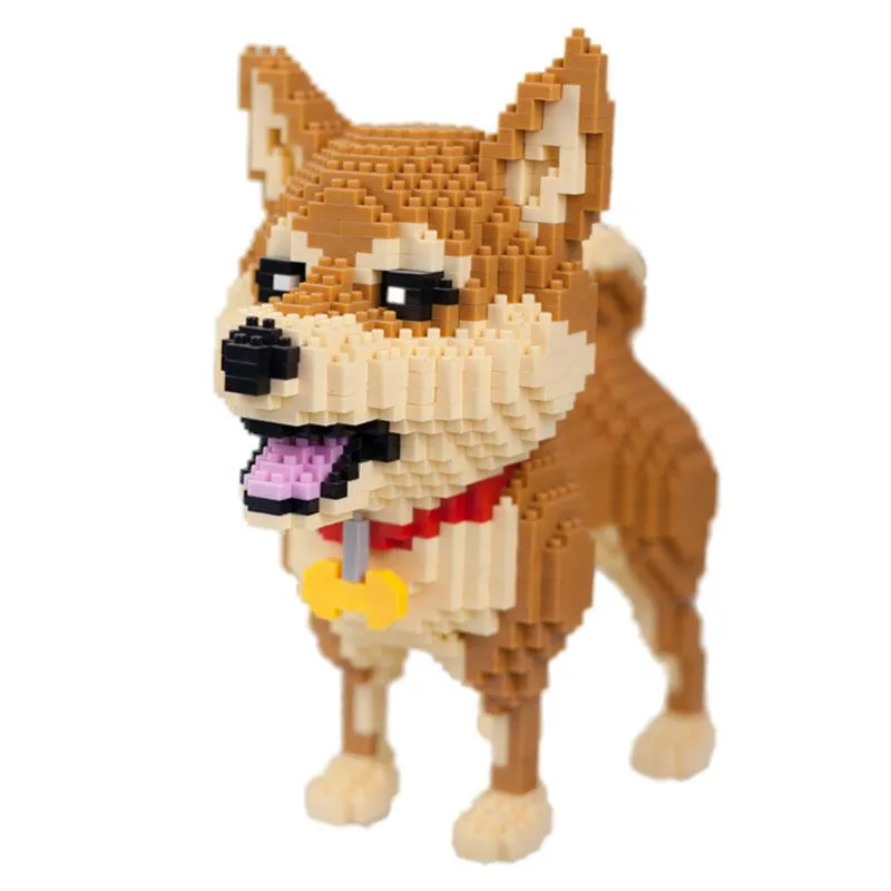KNEW BUILT Dog Model Micro Mini Building Blocks for Children Assemble ...