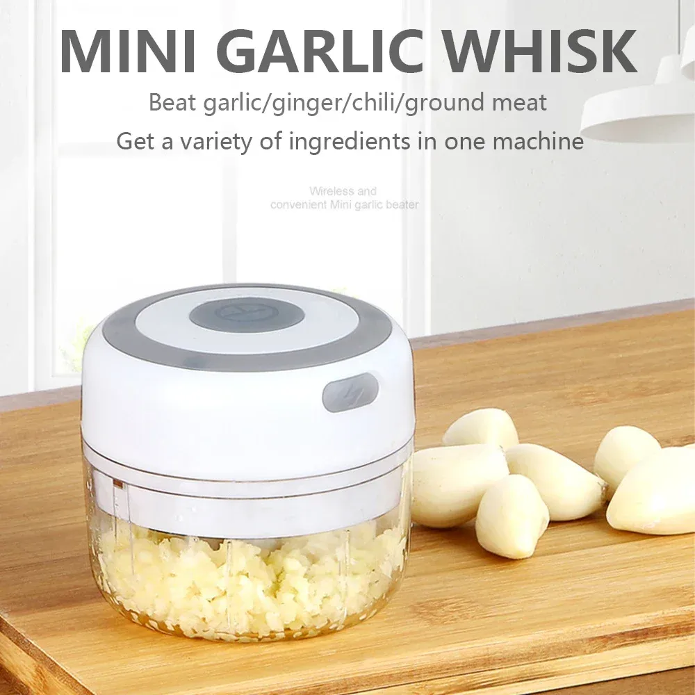 Electric Garlic Masher Mini Chopper USB Charging Kitchen Tool for ...