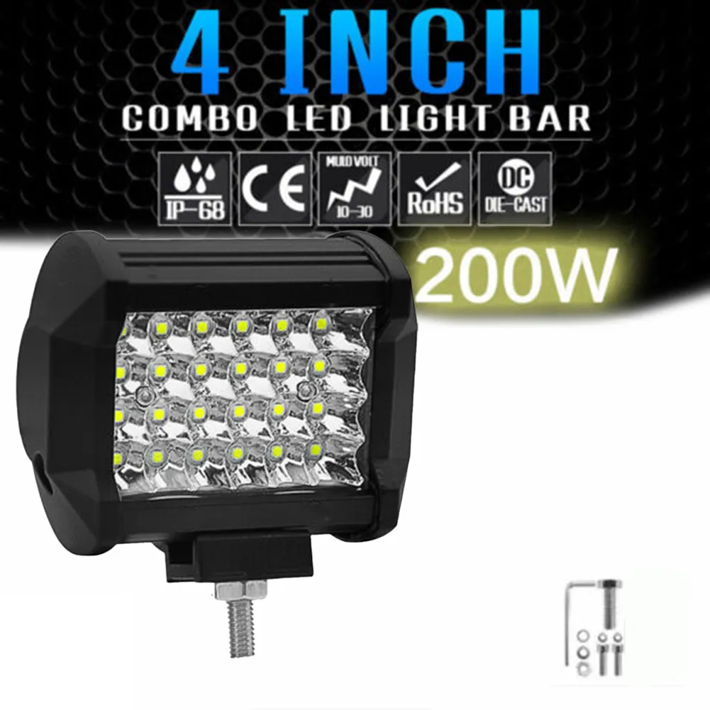 4 Inch 72W 12V/24V LED Work Light Long Strip Spotlight for Truck SUV ...