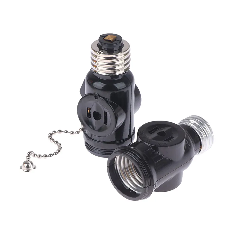 DHgate.com:E26/E27 Light Bulb Socket Splitter with Pull Chain Switch, 2 ...