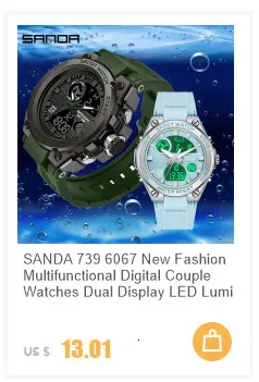 SANDA Couple Watches, Premium Quartz Wristwatches, Waterproof Steel ...