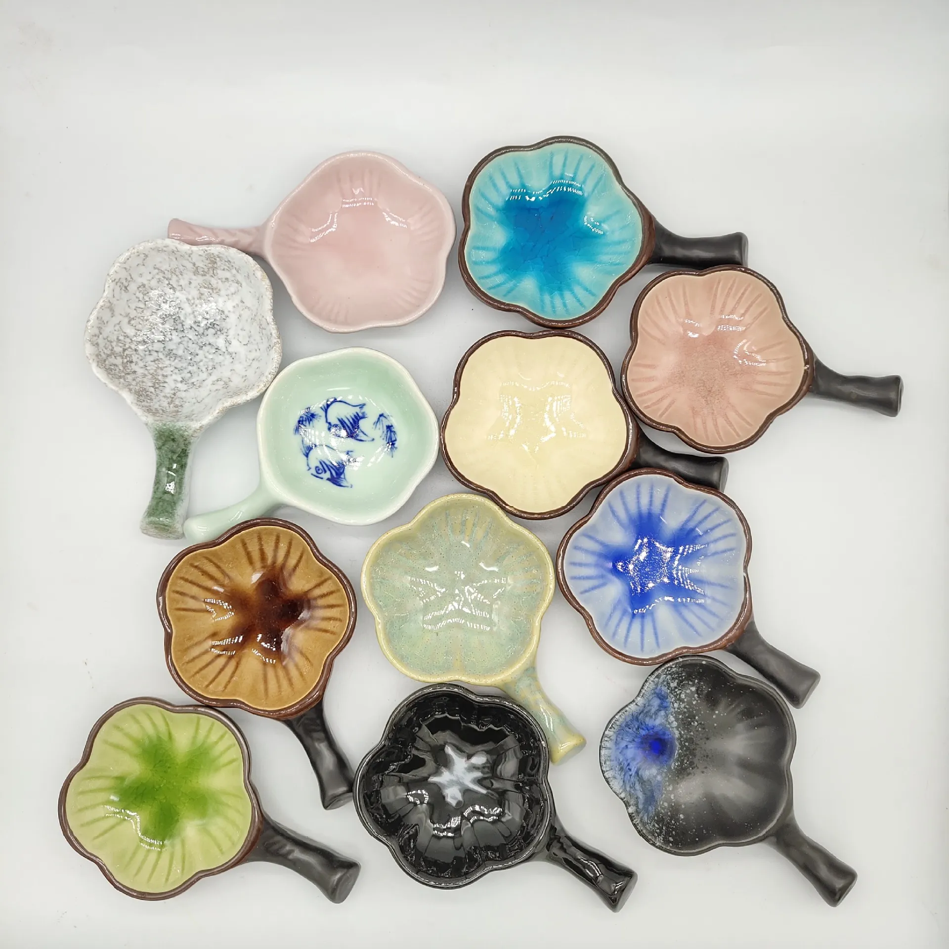 Multi-Functional Ceramic Ink Plate - Ice Crack Glaze Calligraphy Water ...