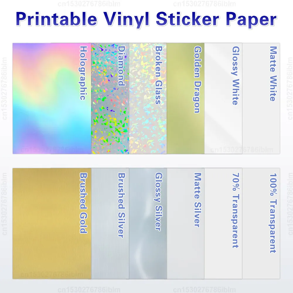 Wholesale 10 Sheets Printable Vinyl Sticker Paper Self Adhesive A4 ...