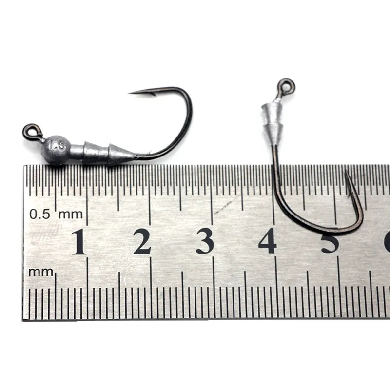 Bass Fish Hooks Weighted Worm Hooks With Insert Sinker Nail Weights For ...