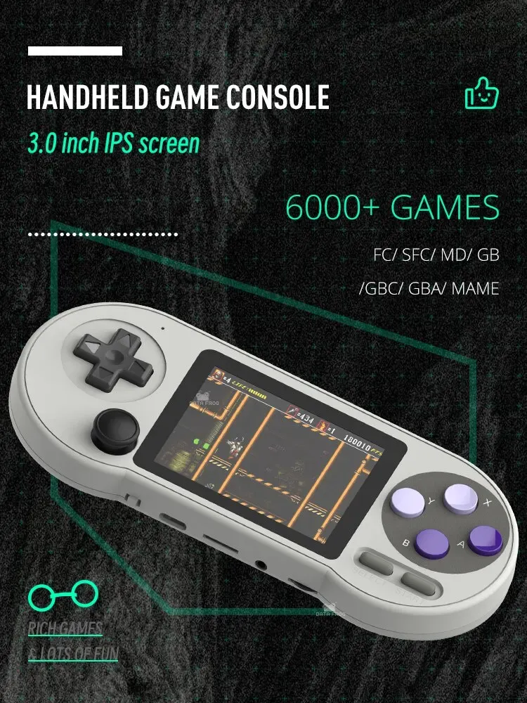 DATA FROG SF2000 Portable Handheld Game Console with 3-Inch IPS Screen ...