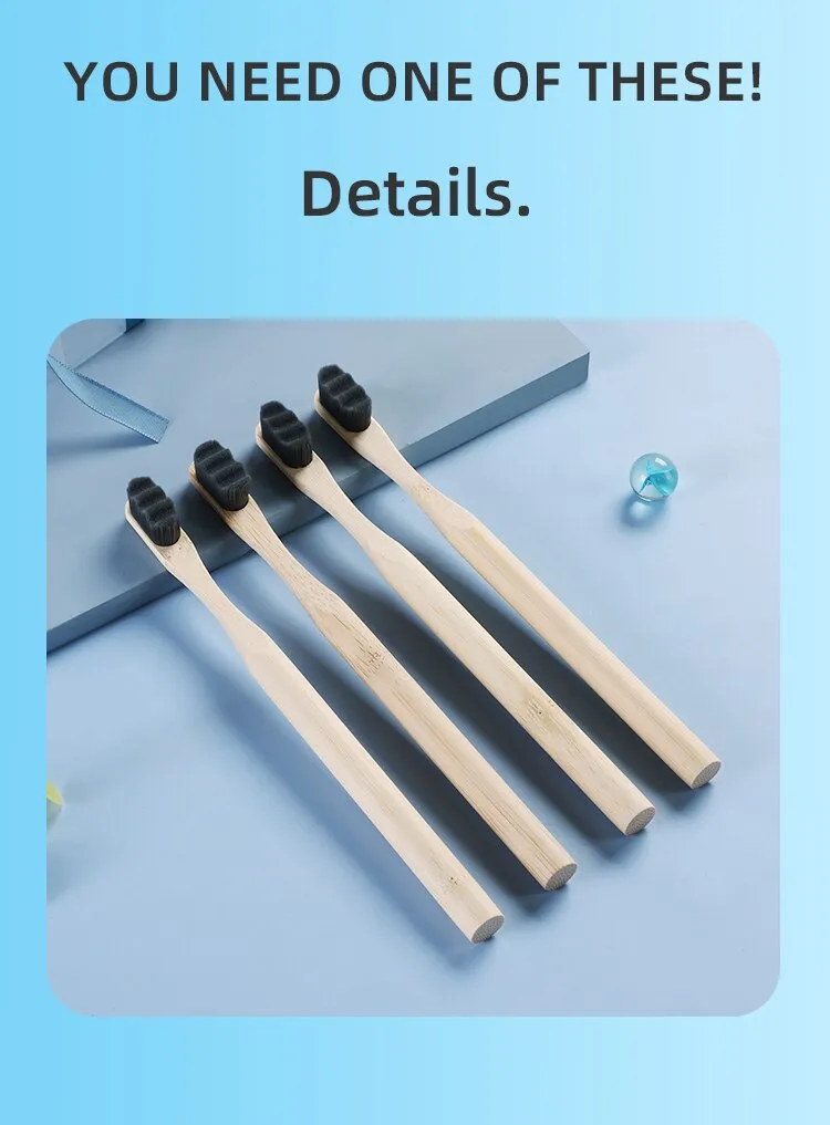 Biodegradable Bamboo Toothbrush with Ultra Dense Soft Bristles for ...