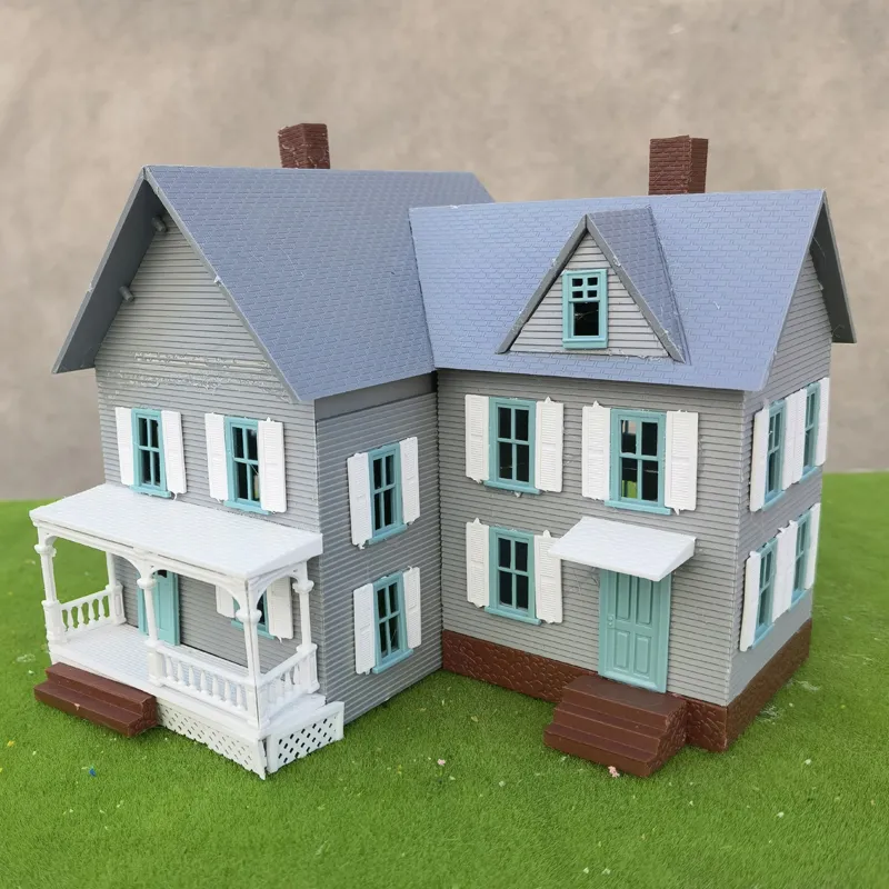Build A Model House Kit: HO Scale Dwelling House Model, 1/87 Scale ...